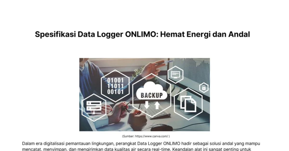 Spesifikasi Data Logger ONLIMO: Hemat Energi dan Andal